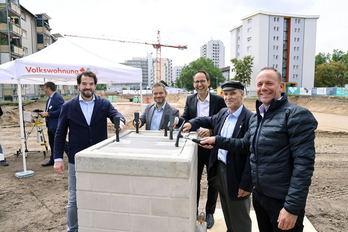 Laying of the foundation stone in Karlsruhe